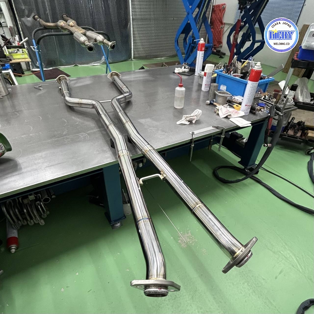 LEXUS IS500 FSPORT ワンオフ中間マフラー製作② | HICKY WELDING(ヒッキー溶接)